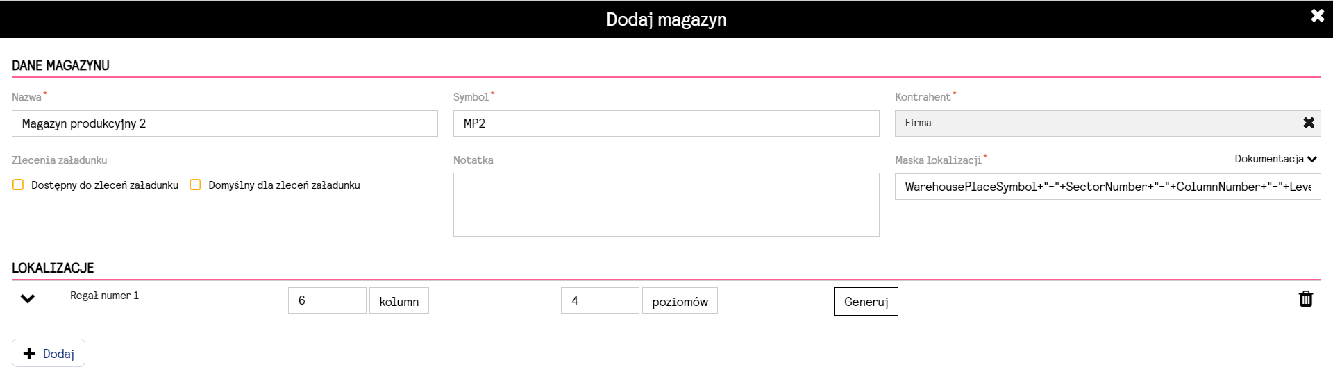 Magazyny - Optimakers